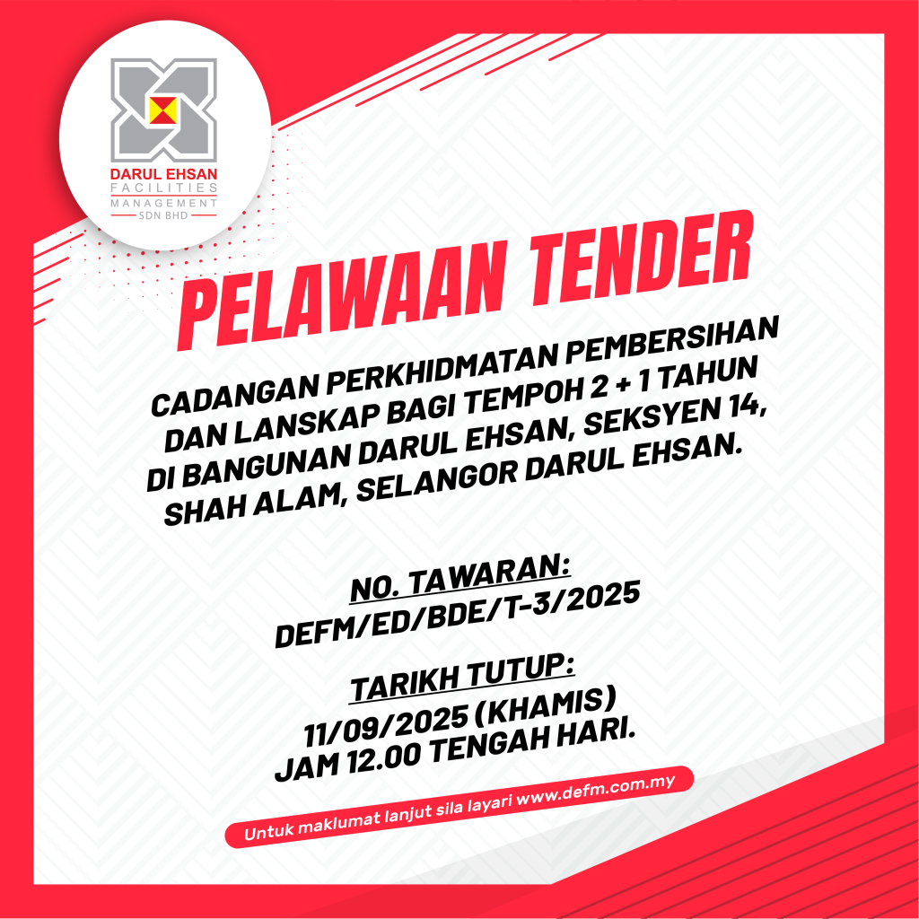 CADANGAN PERKHIDMATAN PEMBERSIHAN DAN LANSKAP BAGI TEMPOH 2 + 1 TAHUN DI BANGUNAN DARUL EHSAN ...